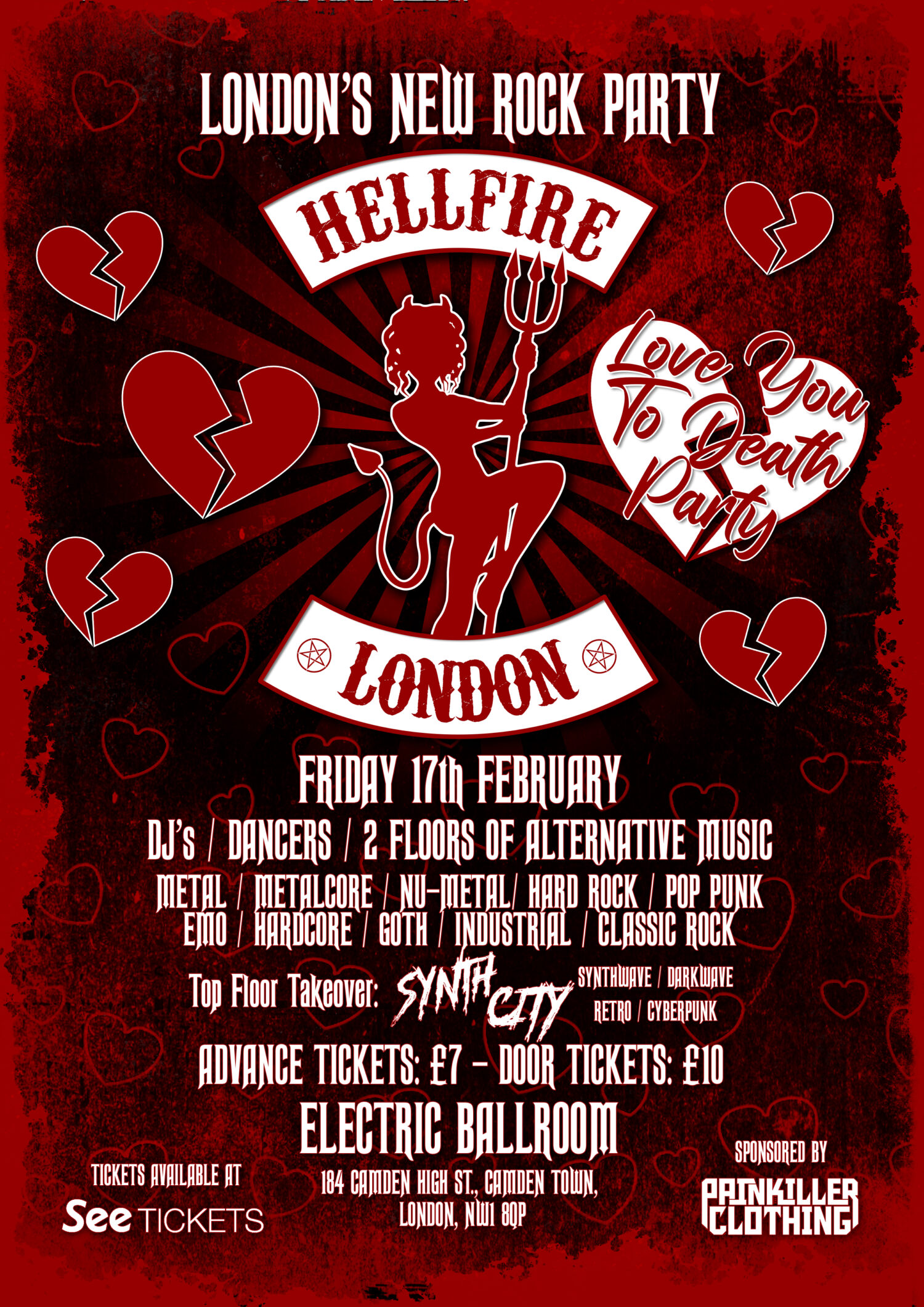 Hellfire - Feb - Poster - Electric Ballroom
